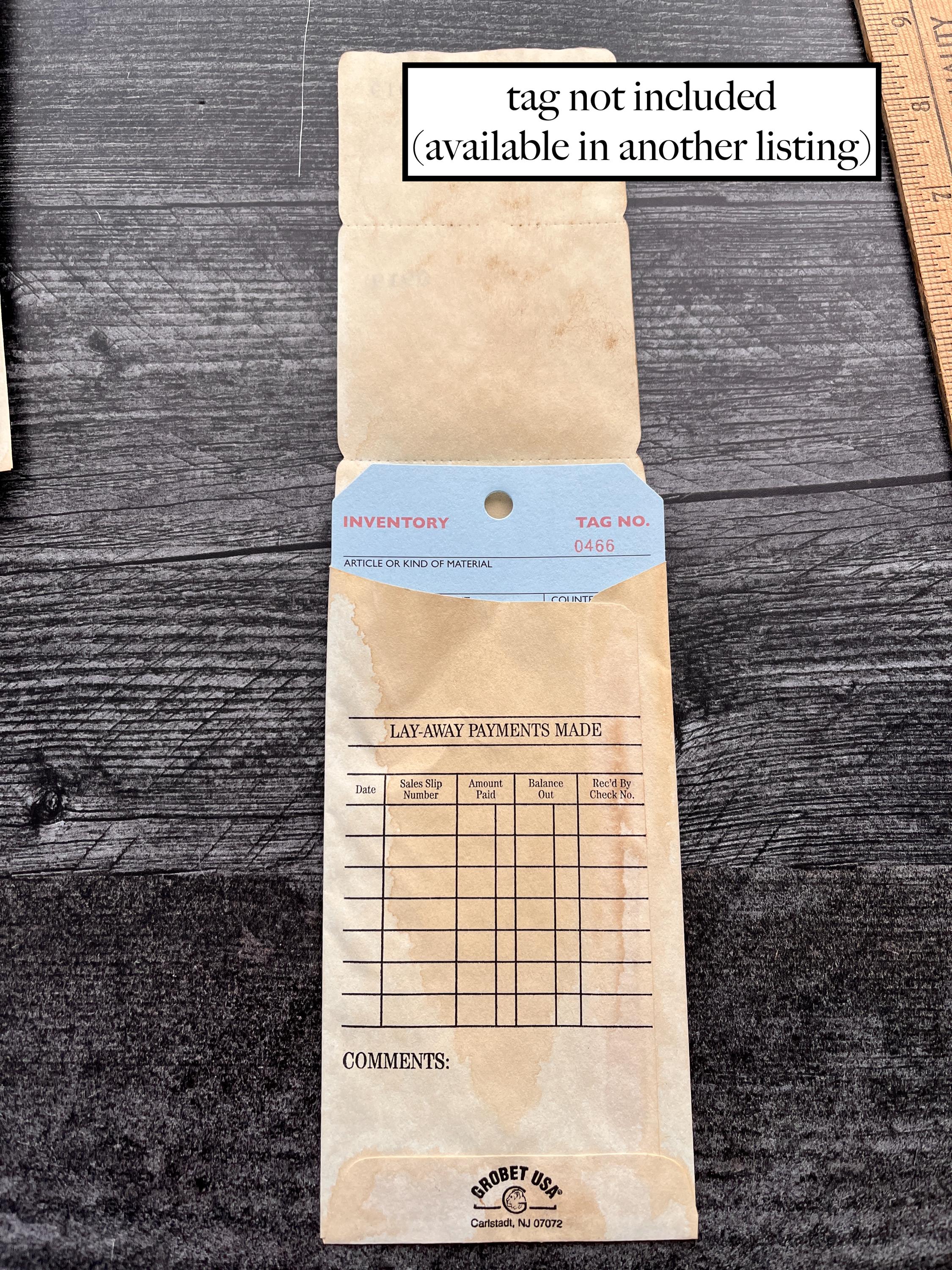 10 Coffee Dyed and Stained Repair / Layaway Envelopes Great Graphics ...