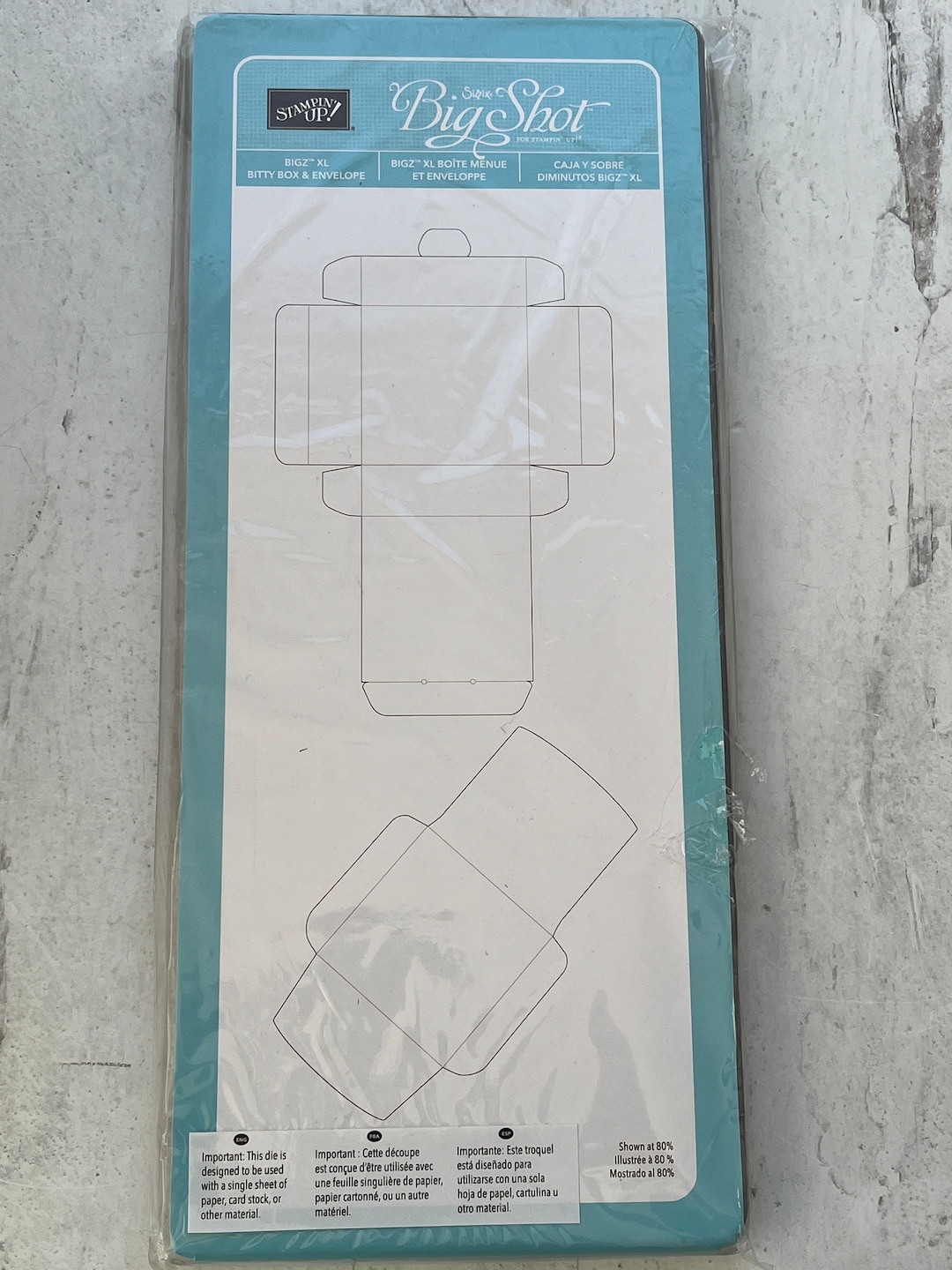 Stampin' up Sizzix Big Shot Bigz XL Bitty Box & Envelope Die Cutting ...