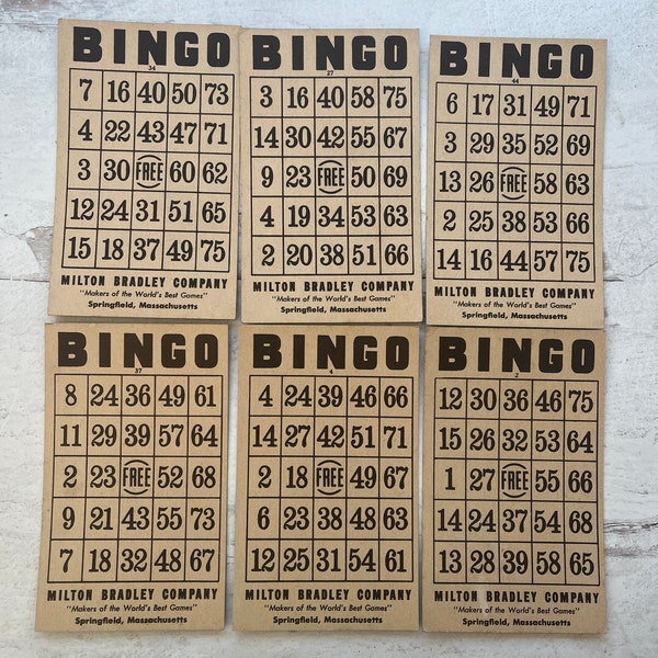 Vintage Bingo Cards - Etsy