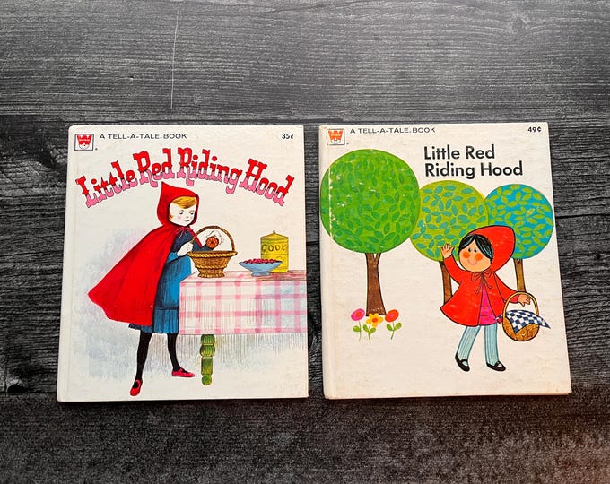 2 Vintage Little Red Riding Hood Little Story Books Whitman Tell-a-tale ...