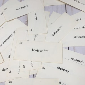 30 Vintage French Flash Cards 1960's Random Assortment 3.5 X 1.5 ...
