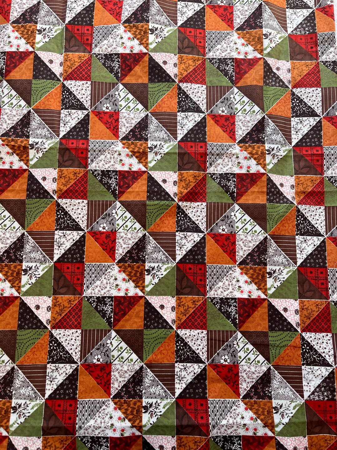 1/2 Yard Pre-cut Vintage cheater Quilt Fabric Only 34 Wide 1970's ...