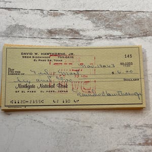 20 Vintage Canceled Checks From the 1960's for Junk Journal Ephemera ...