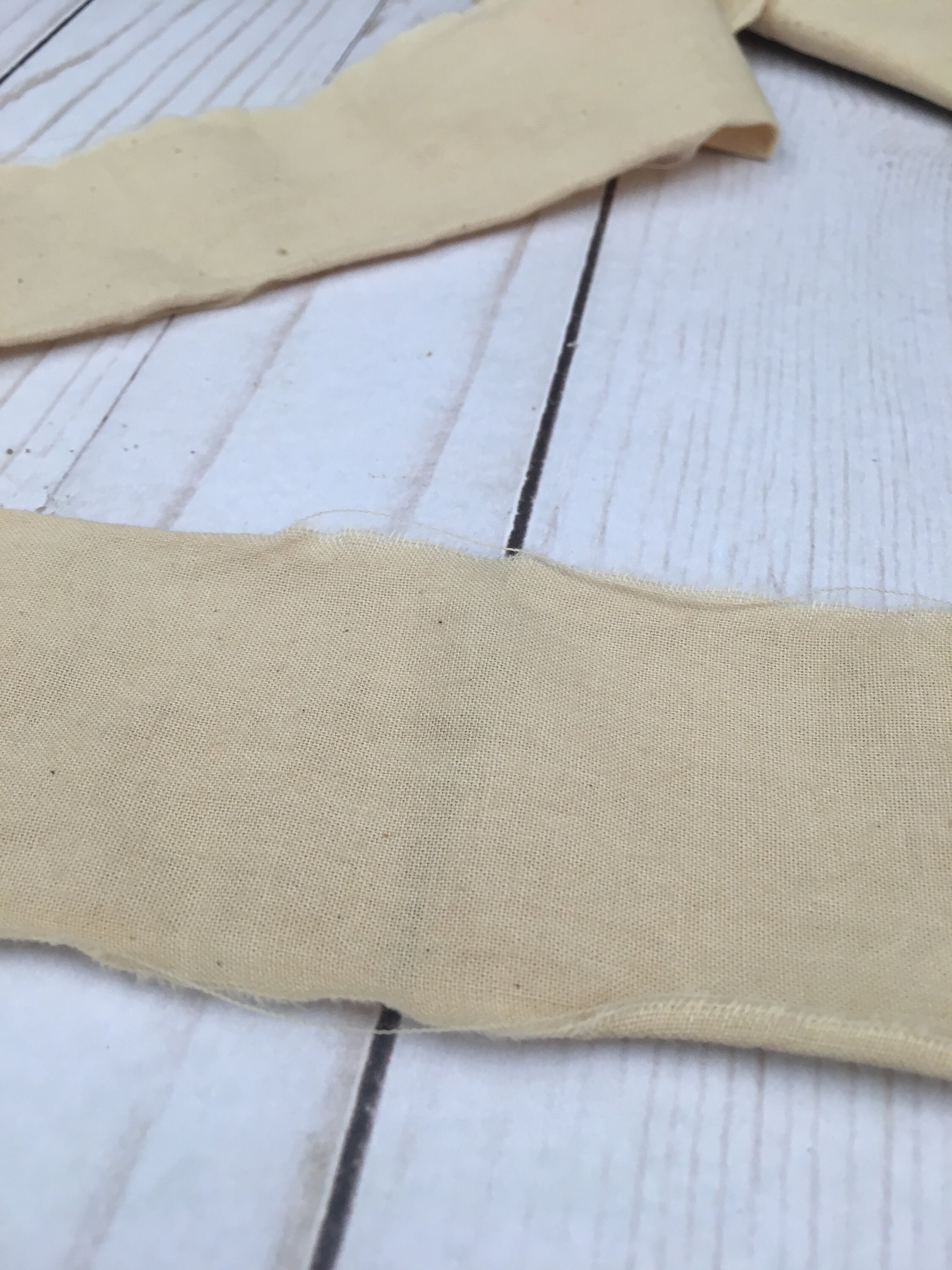 Coffee Dyed Stained Muslin Ribbon 3 Continuous Yards by 3 Inches Hand ...