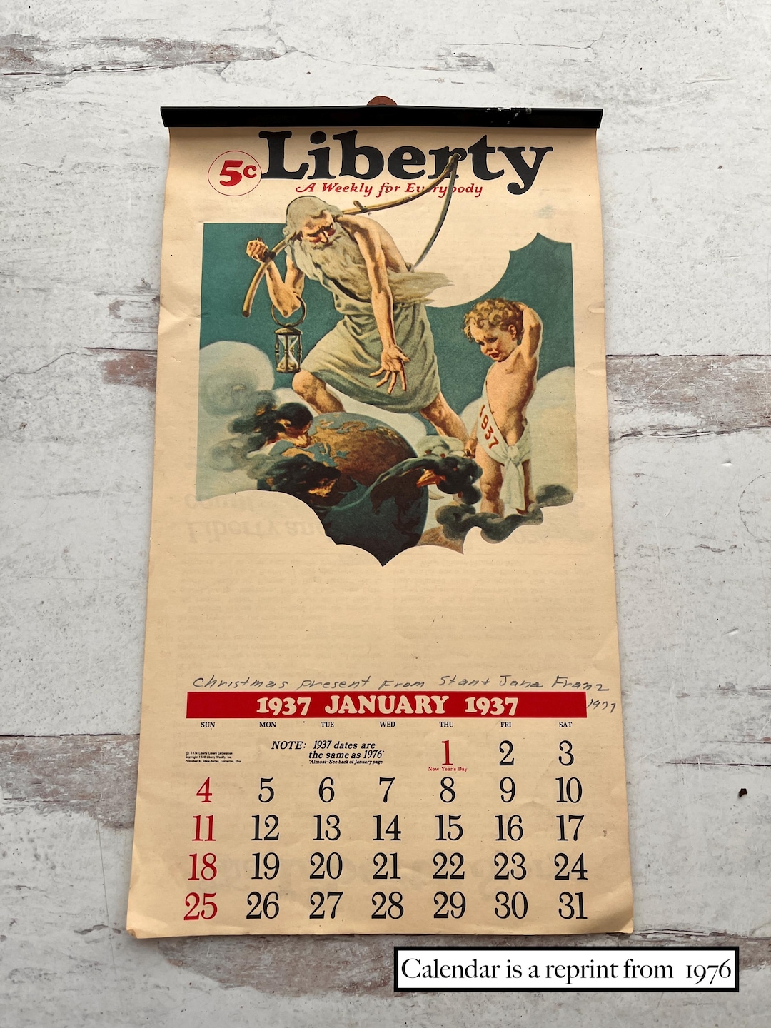 1970s Liberty Magazine Calendar Reprint: 1937 Retro Illustrations - Etsy