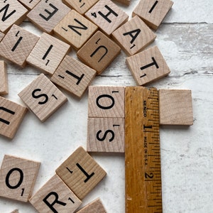 50 Random Scrabble Wood Game Tiles / Letters Mixed Lot From Different ...