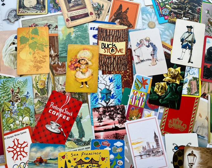 100 Different Random Playing Cards Variety Pack Floral, People, Animals ...