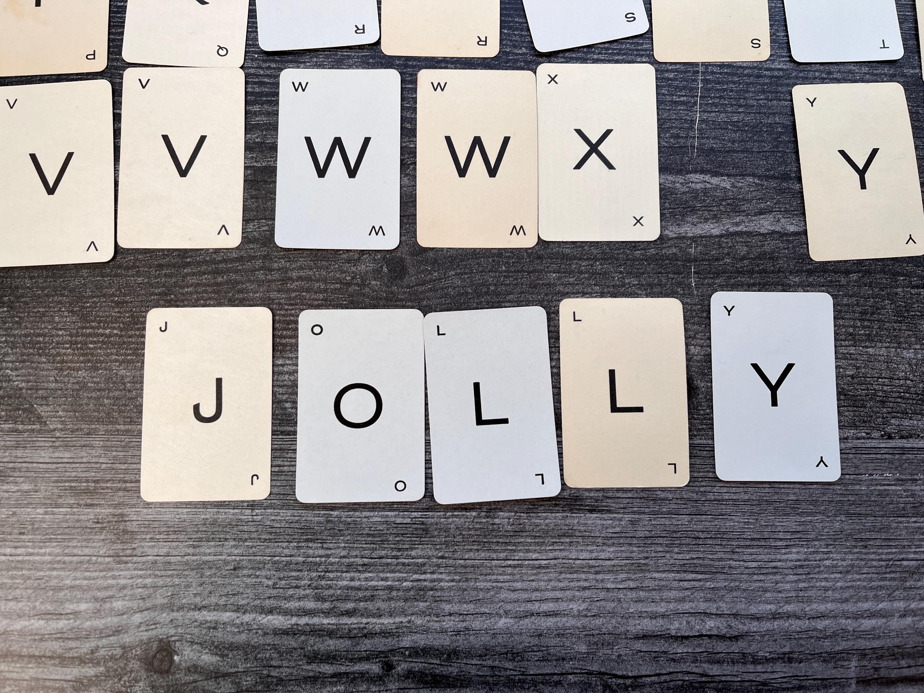 50 Alphabet Letter Game Cards Small Vintage Probe Cards 2.5 Inches by 1 ...