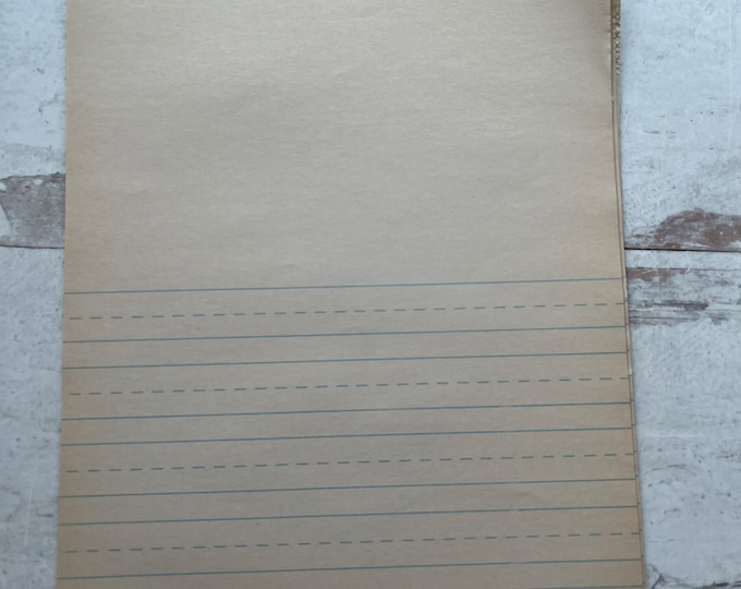 20 Sheets of Vintage School Handwriting Lined Paper With Drawing Space ...