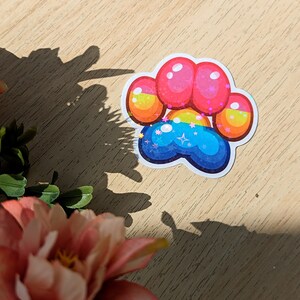 Pride Paw Stickers Furry Holographic - Etsy