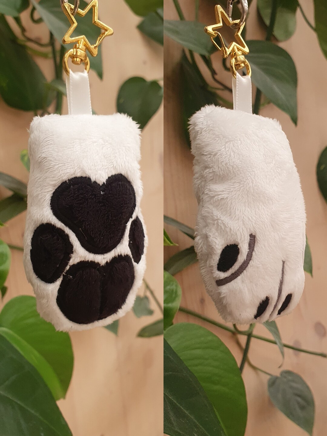 Premade Beans Handmade Plush Paw Keychains - Etsy