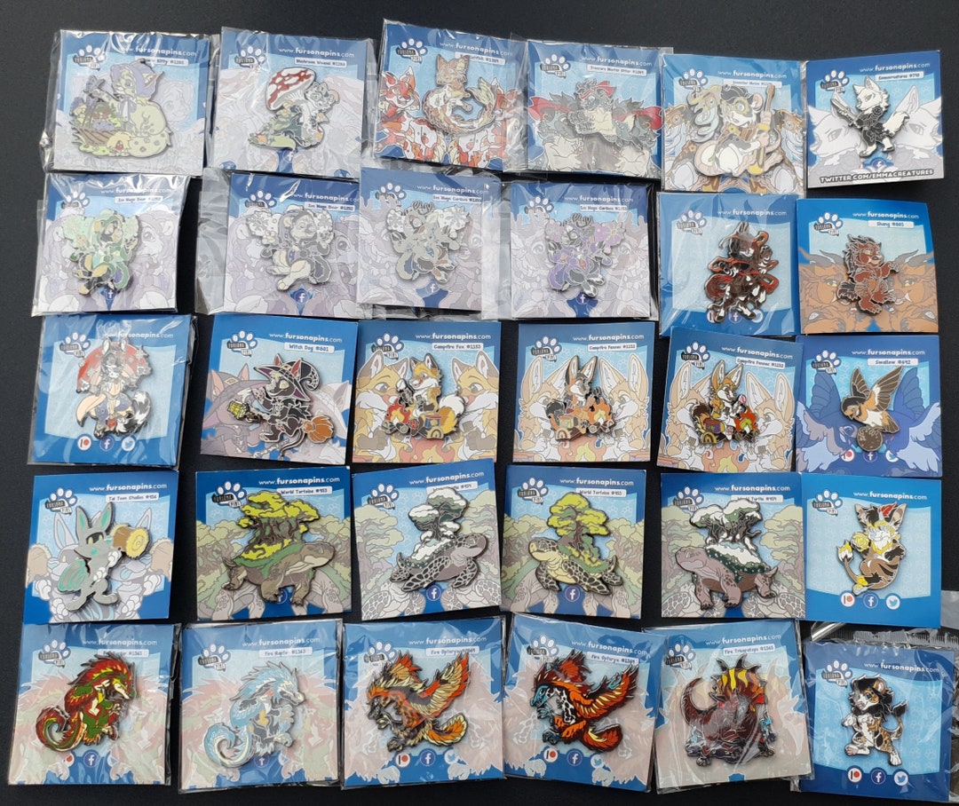 Fursona Pins Enamel Furry Pins - Etsy