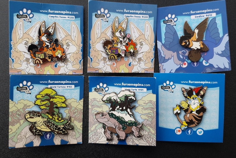 Fursona Pins Enamel Furry Pins - Etsy