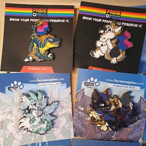 Fursona Pins Enamel Furry Pins - Etsy
