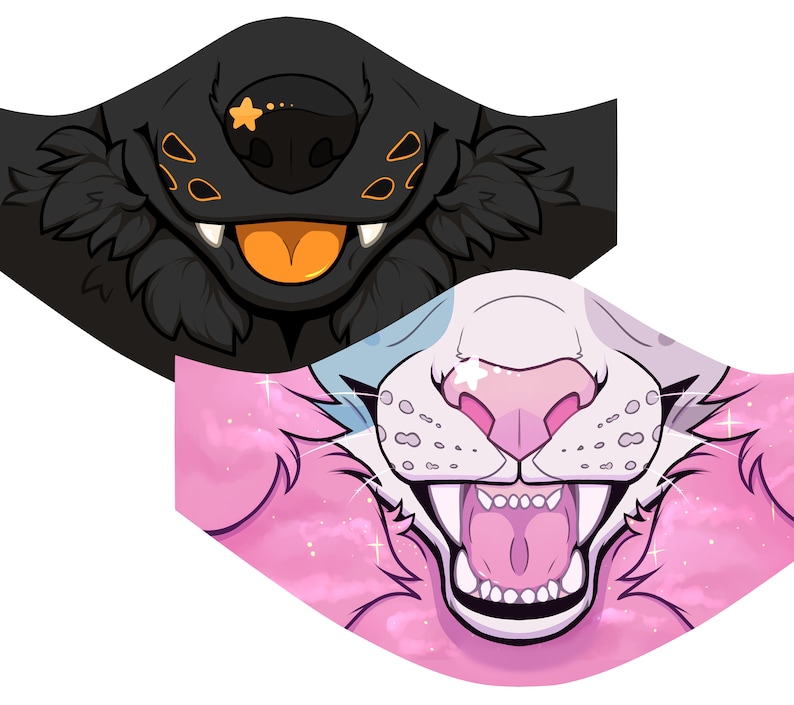 Canine & Feline Furry Face Masks | Etsy