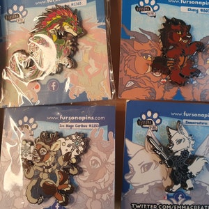 Fursona Pins Enamel Furry Pins - Etsy