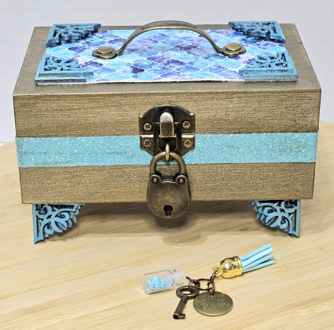 Blue Ornate Diary in a Box - Etsy