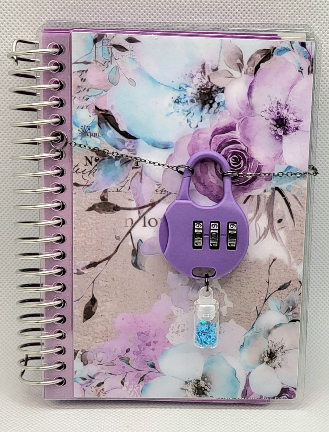 Purple With a Hint of Blue Diary With a Purple Lock - Etsy
