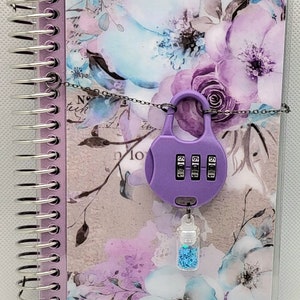 Purple With a Hint of Blue Diary With a Purple Lock - Etsy