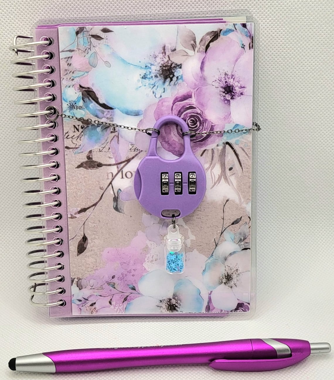 Purple With a Hint of Blue Diary With a Purple Lock - Etsy