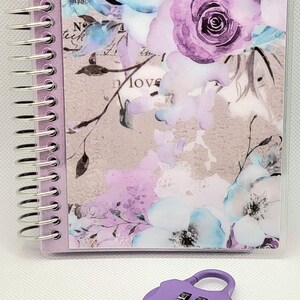 Purple With a Hint of Blue Diary With a Purple Lock - Etsy
