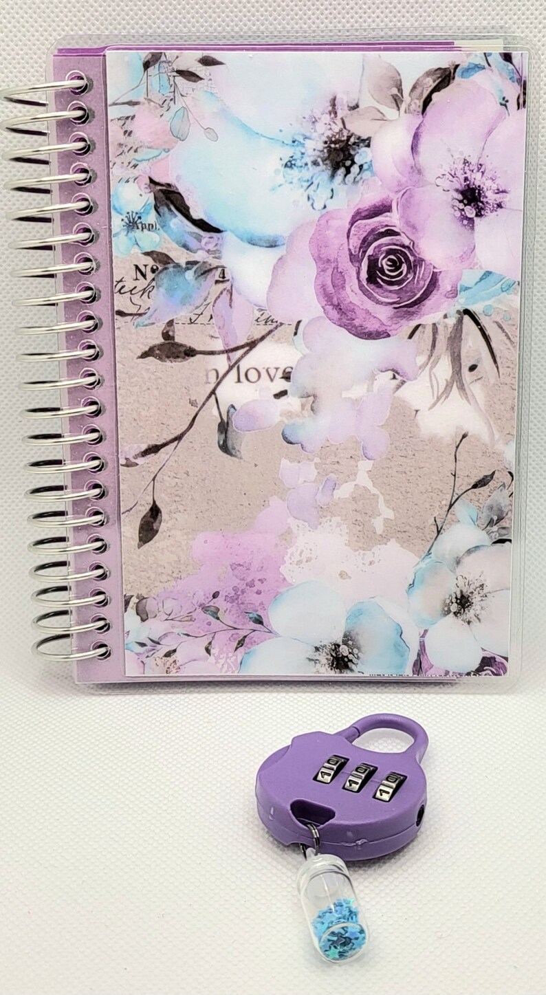 Purple With a Hint of Blue Diary With a Purple Lock - Etsy