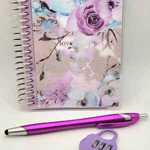 Purple With a Hint of Blue Diary With a Purple Lock - Etsy