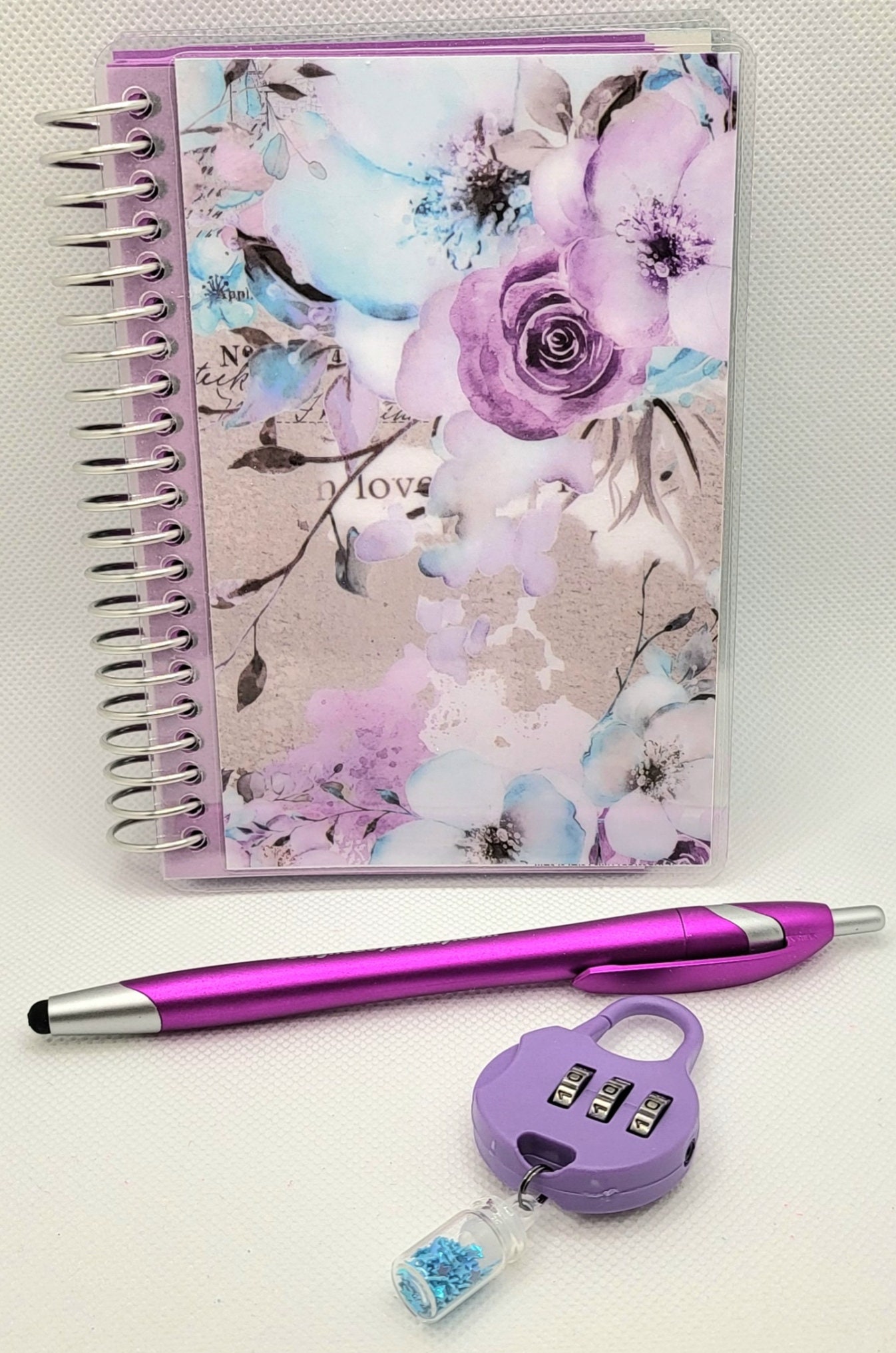 Purple With a Hint of Blue Diary With a Purple Lock - Etsy