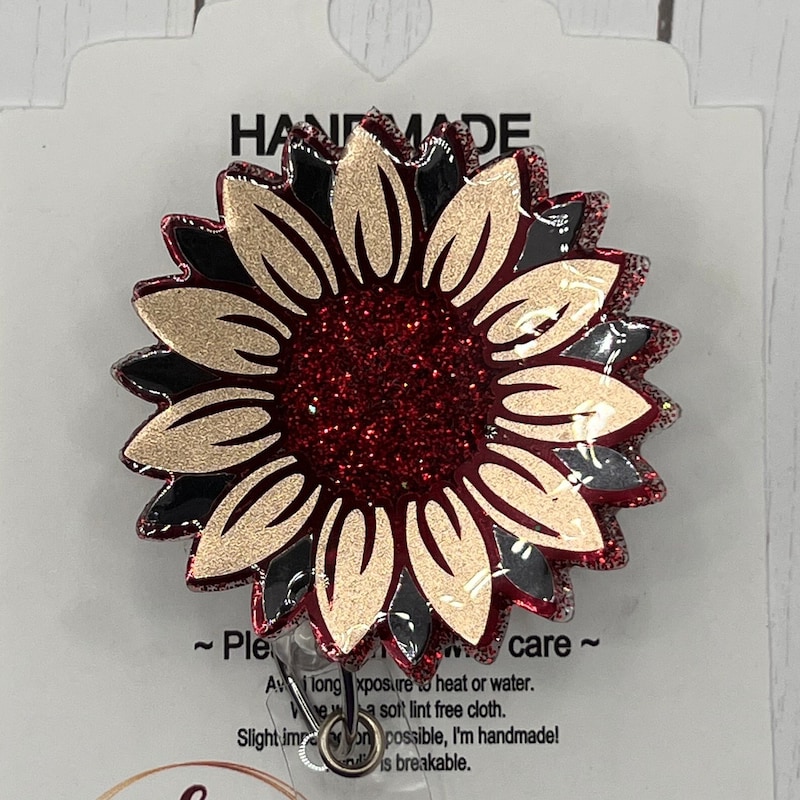 Maroon Id Badge Holder - Etsy