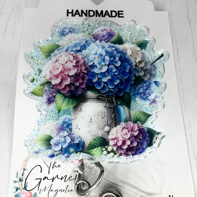 Blue Floral Nurse Badge - Etsy