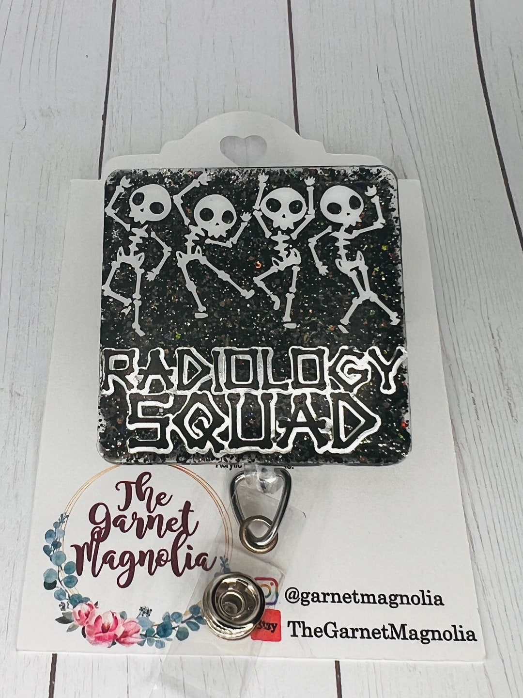 Skeleton Radiology Squad Badge Medical Dry Sarcastic Badge Retractable ...