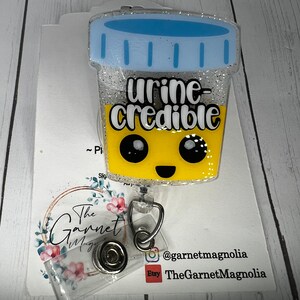 Urine-credible Specimen Medical Funny Humor Badge Reel | Retractable ID ...