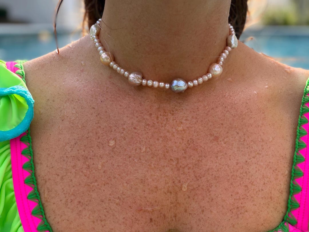Treasure Trove Floating Freshwater Pearl Necklace, Coastal Jewelry ...