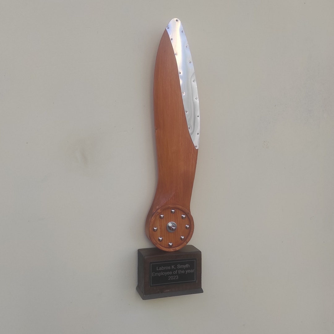Wooden Propeller Trophy Pilot Award - Etsy