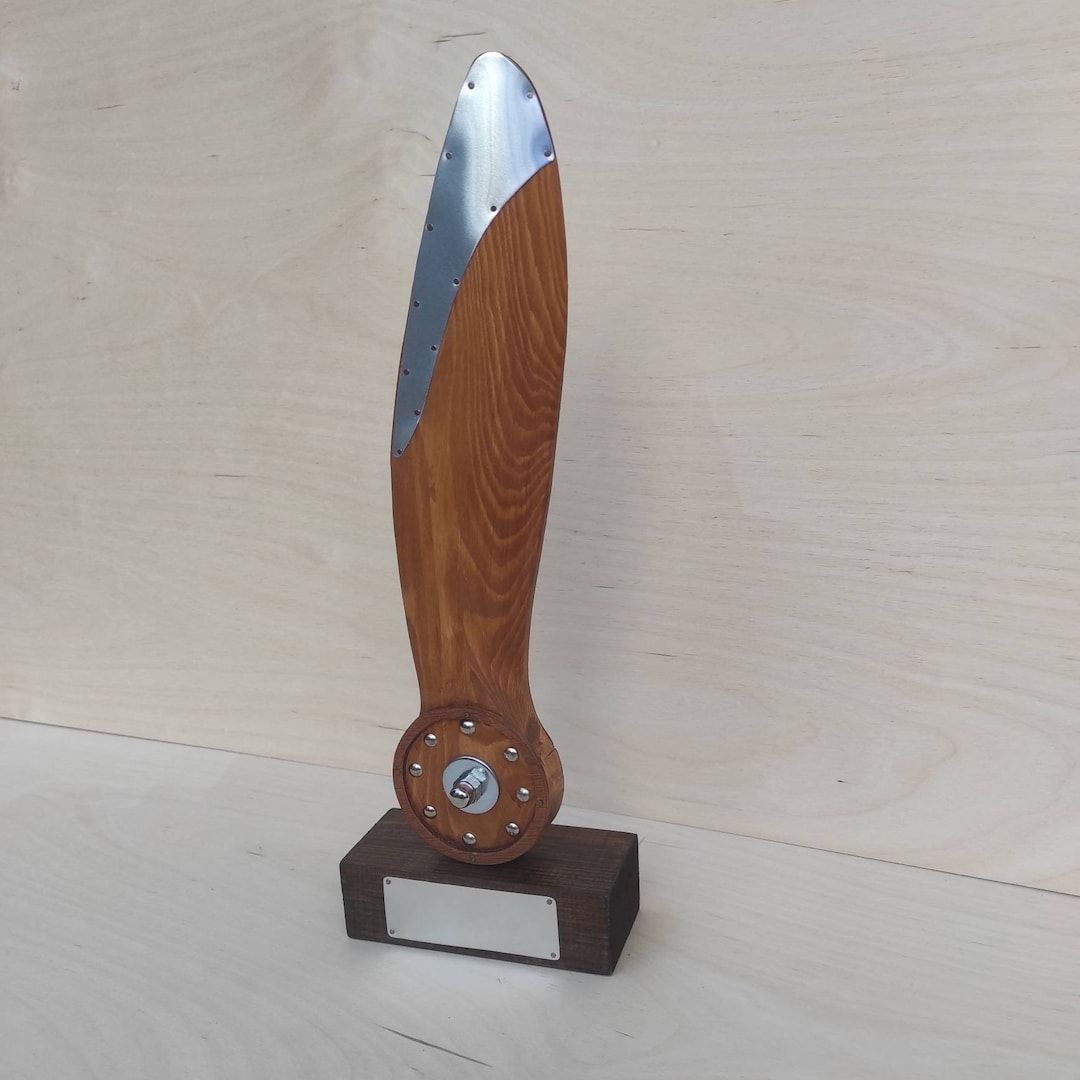 Wooden Propeller Trophy Pilot Award - Etsy