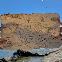 Neverland Map Centerpiece/ Peter Pan Map Centerpiece - Etsy
