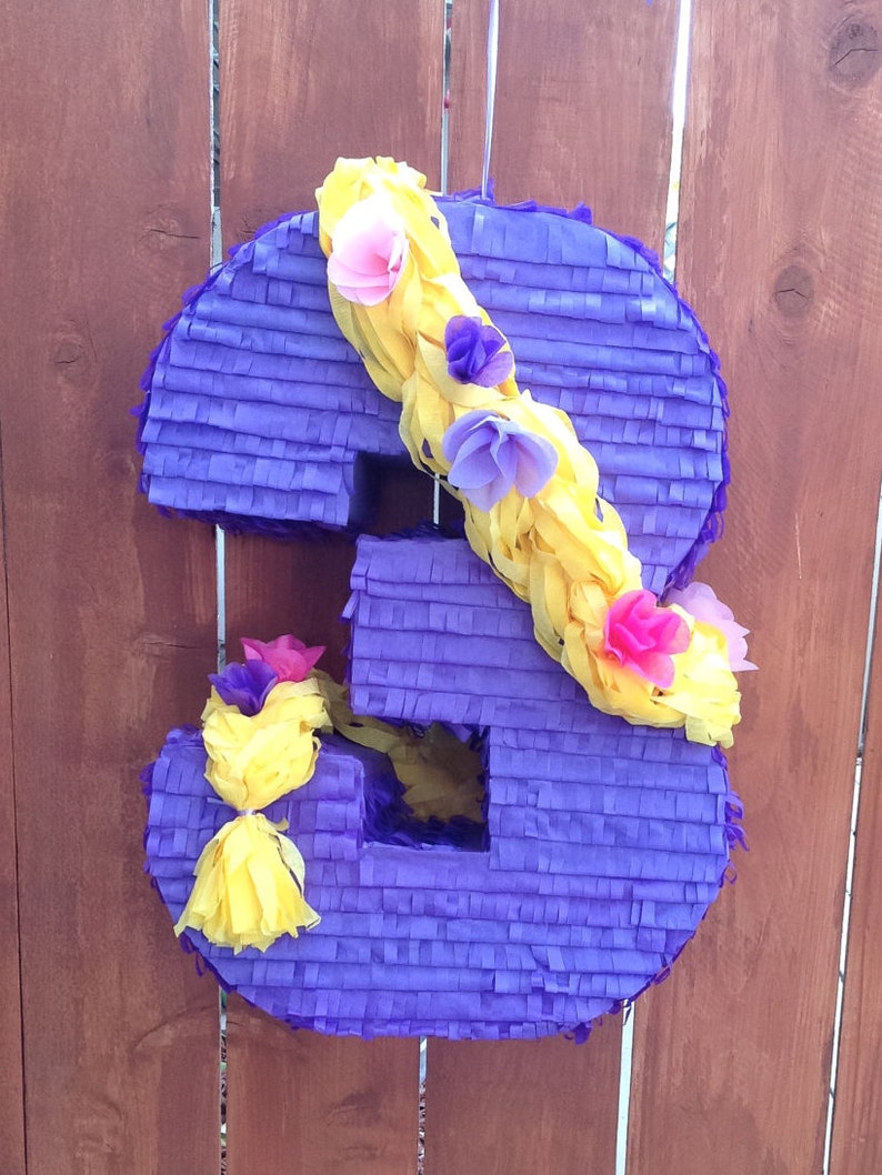 Rapunzel Themed Number Piñata, Rapunzel Piñata, Tangled Piñata - Etsy