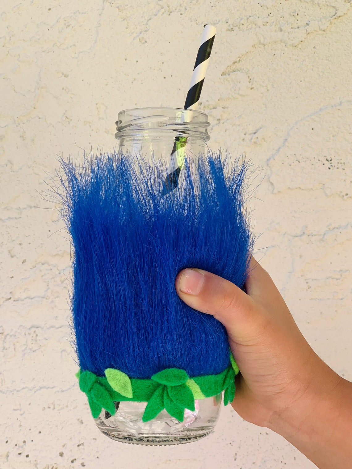 Set of Six Trolls Movie/poppy Inspired Glass Milk Bottles - Etsy