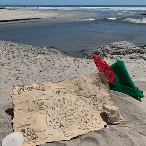 Neverland Map Centerpiece/ Peter Pan Map Centerpiece - Etsy