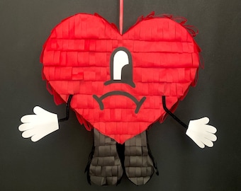 Bad Bunny Inspired Heart Shape Sad Pinata 20x20x4 - Etsy