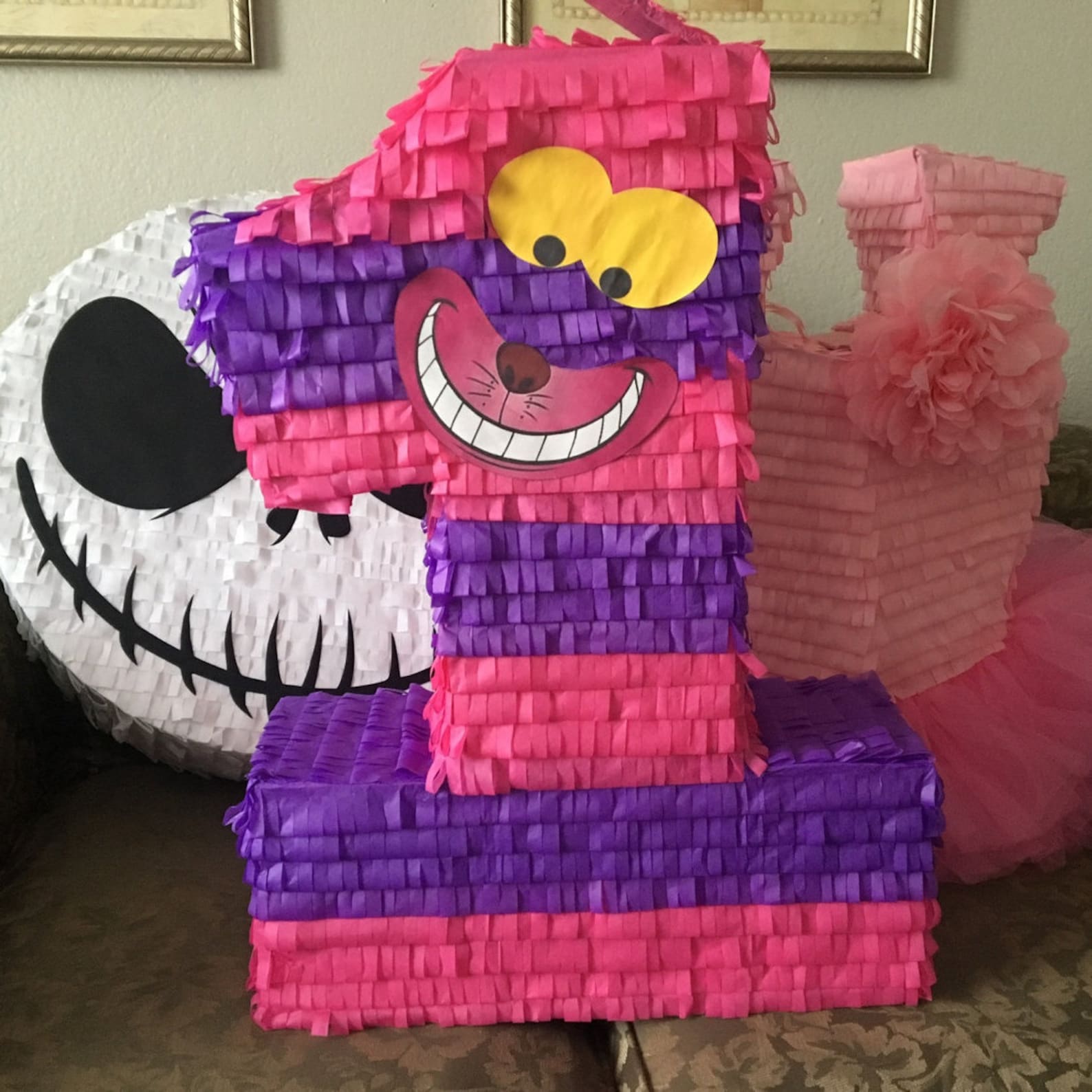 Alice in Wonderland Themed Piñata, Cheshire Cat Number Piñata - Etsy