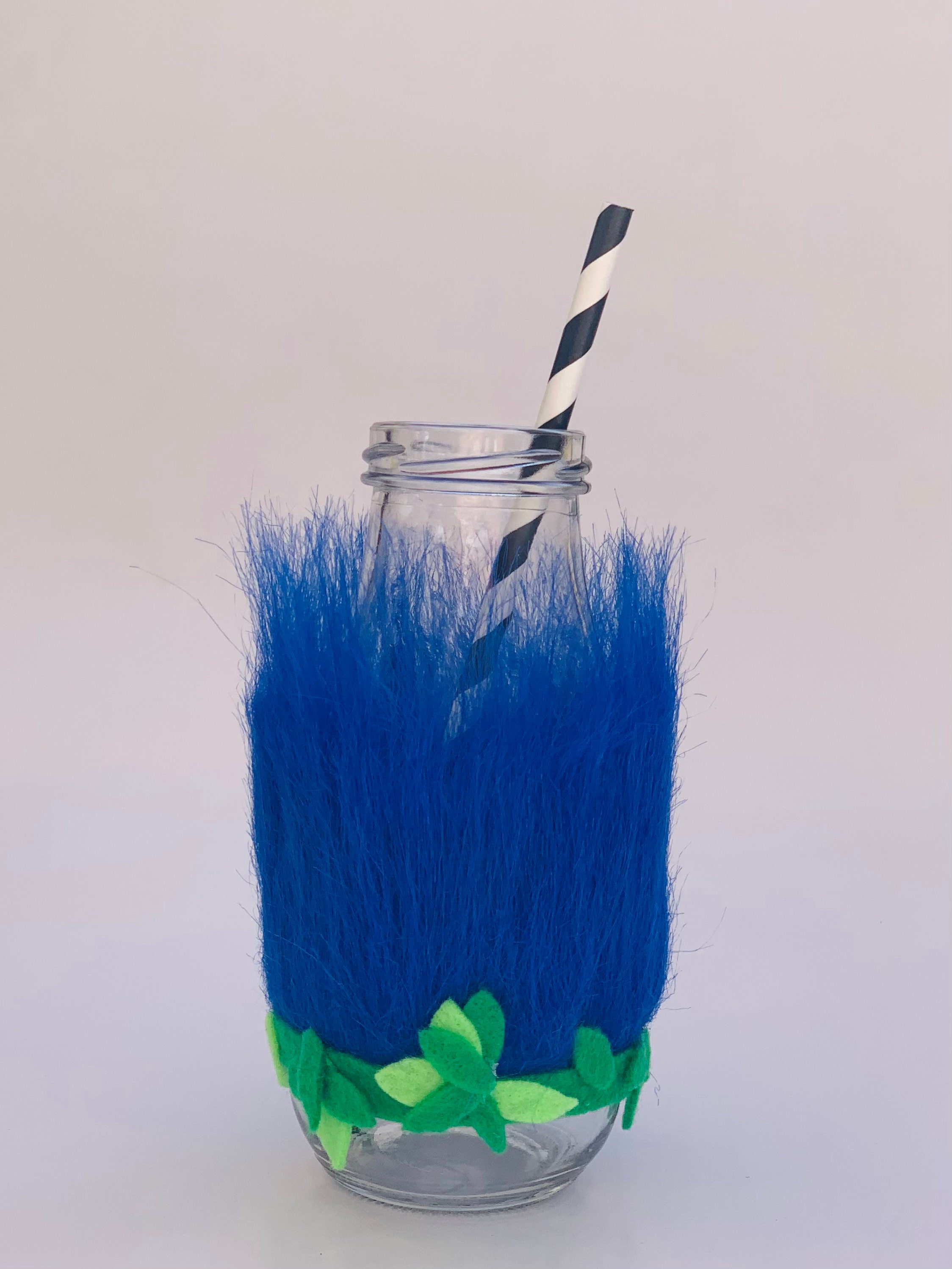 Set of Six Trolls Movie/poppy Inspired Glass Milk Bottles - Etsy