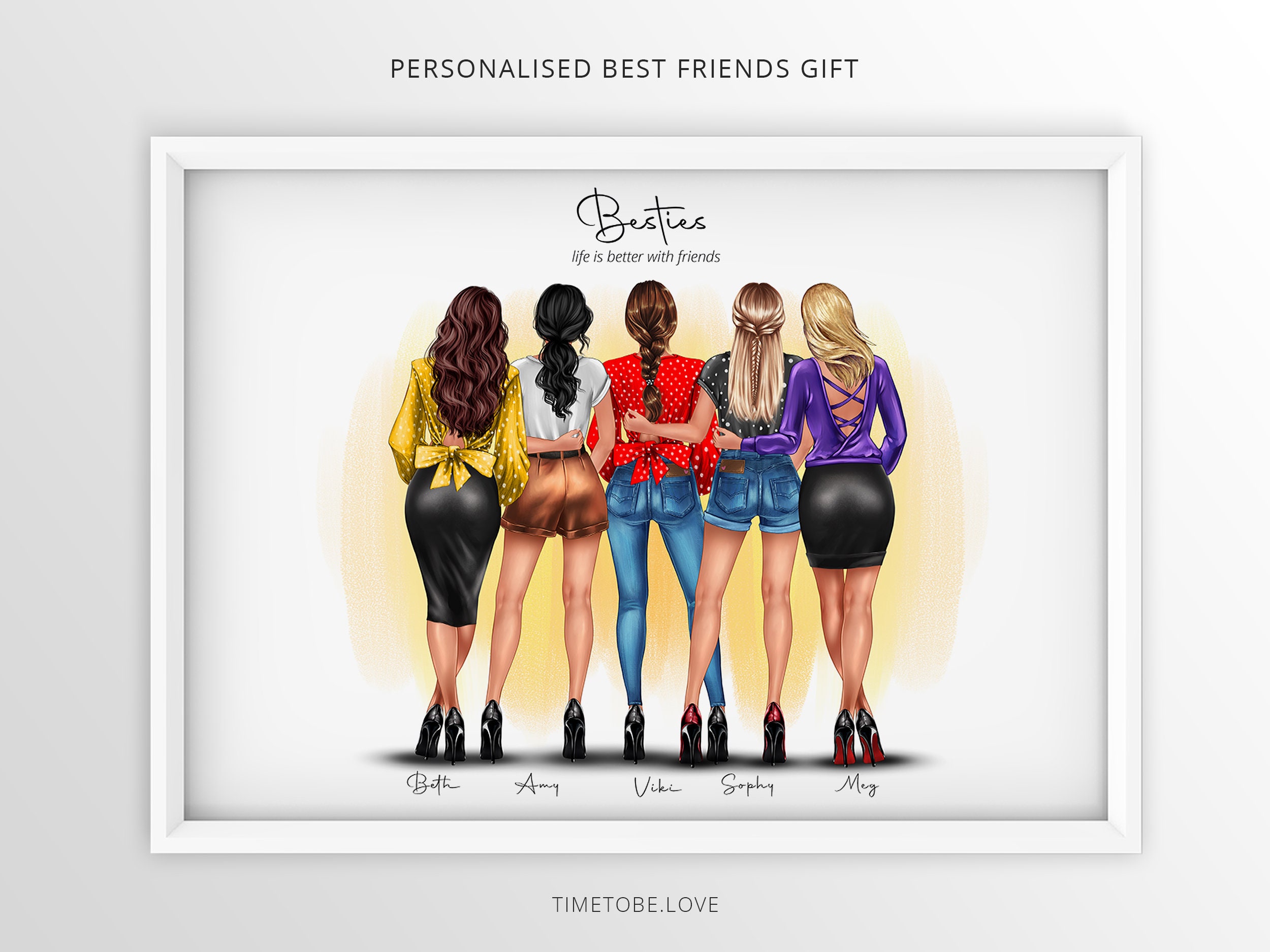 Best Friend Print,best Friends Gift, Friendship Print, Bestie Gift ...