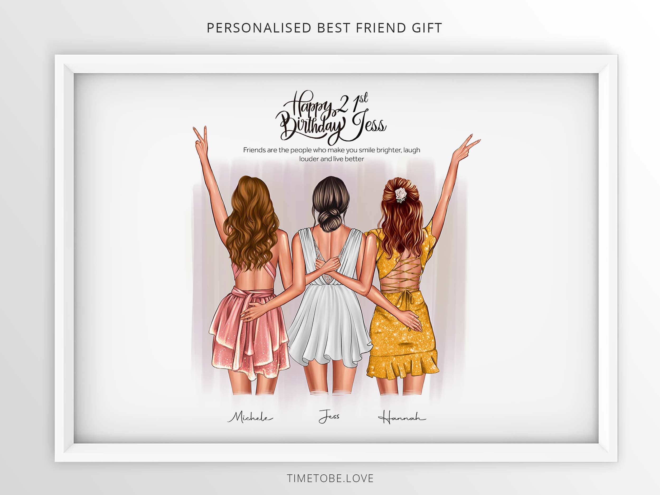 Best Friend Print Friendship Print Friendship Gift Gift for - Etsy