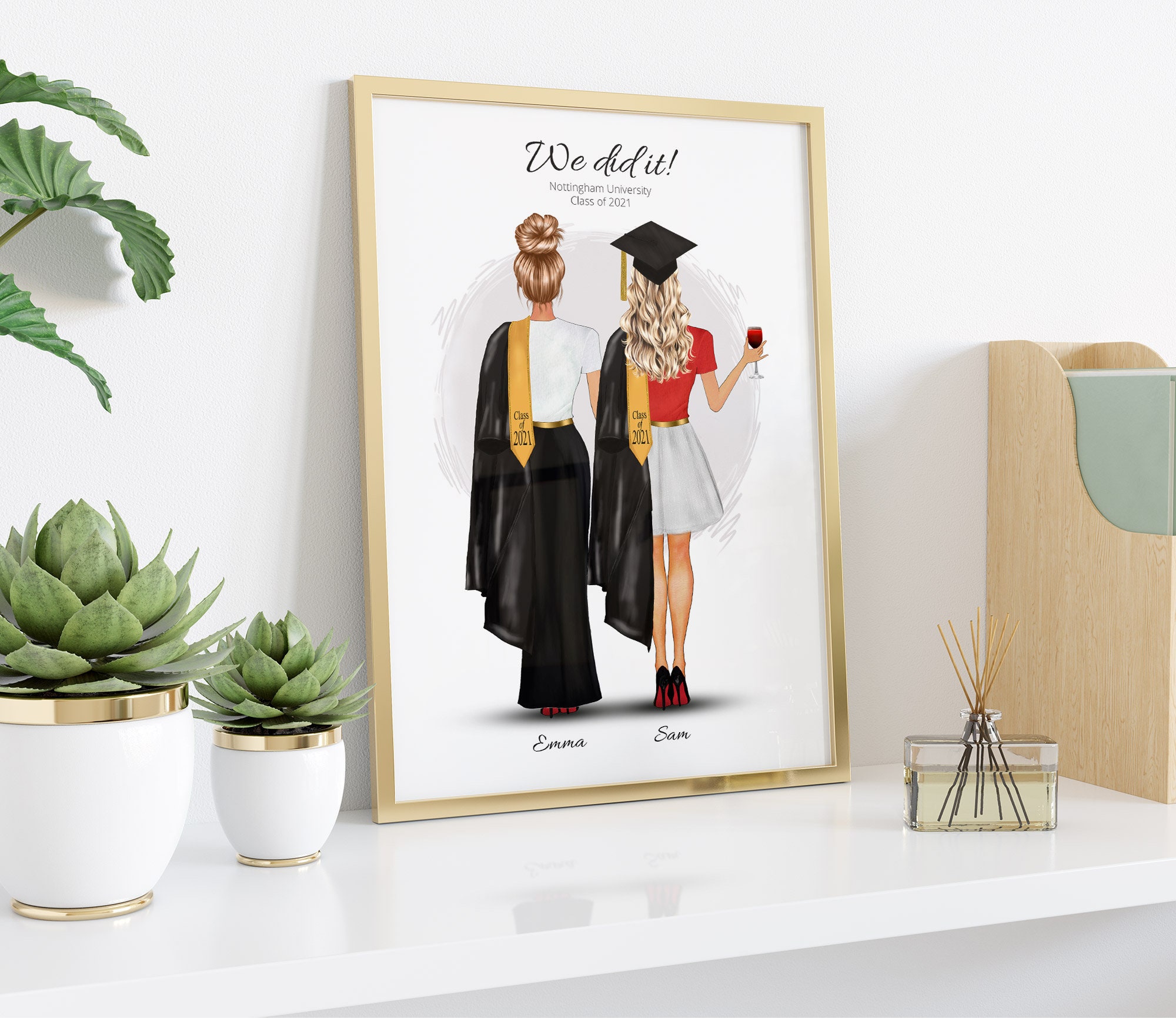 Graduation Print for Friends Graduate Gift Best Friend - Etsy UK