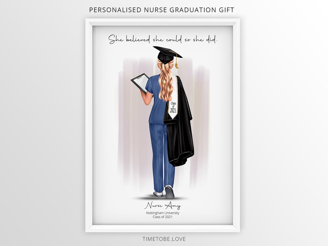 Graduation Nurse Gift, Nurse Graduation Print, Personalised Nurse Gift ...