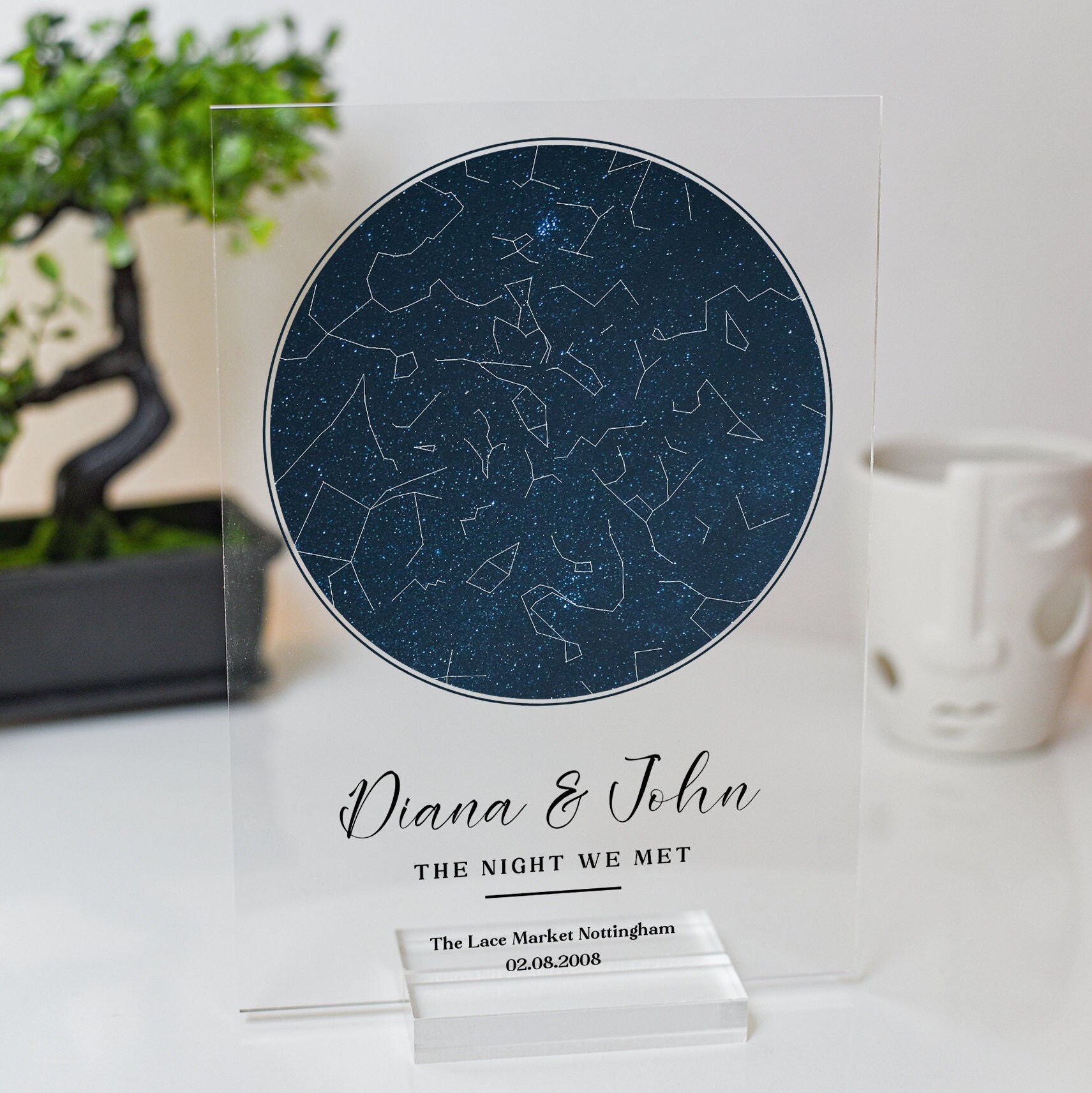 The Night We Met - Pesonalised Star Map Gift for Anniversary Gift for ...