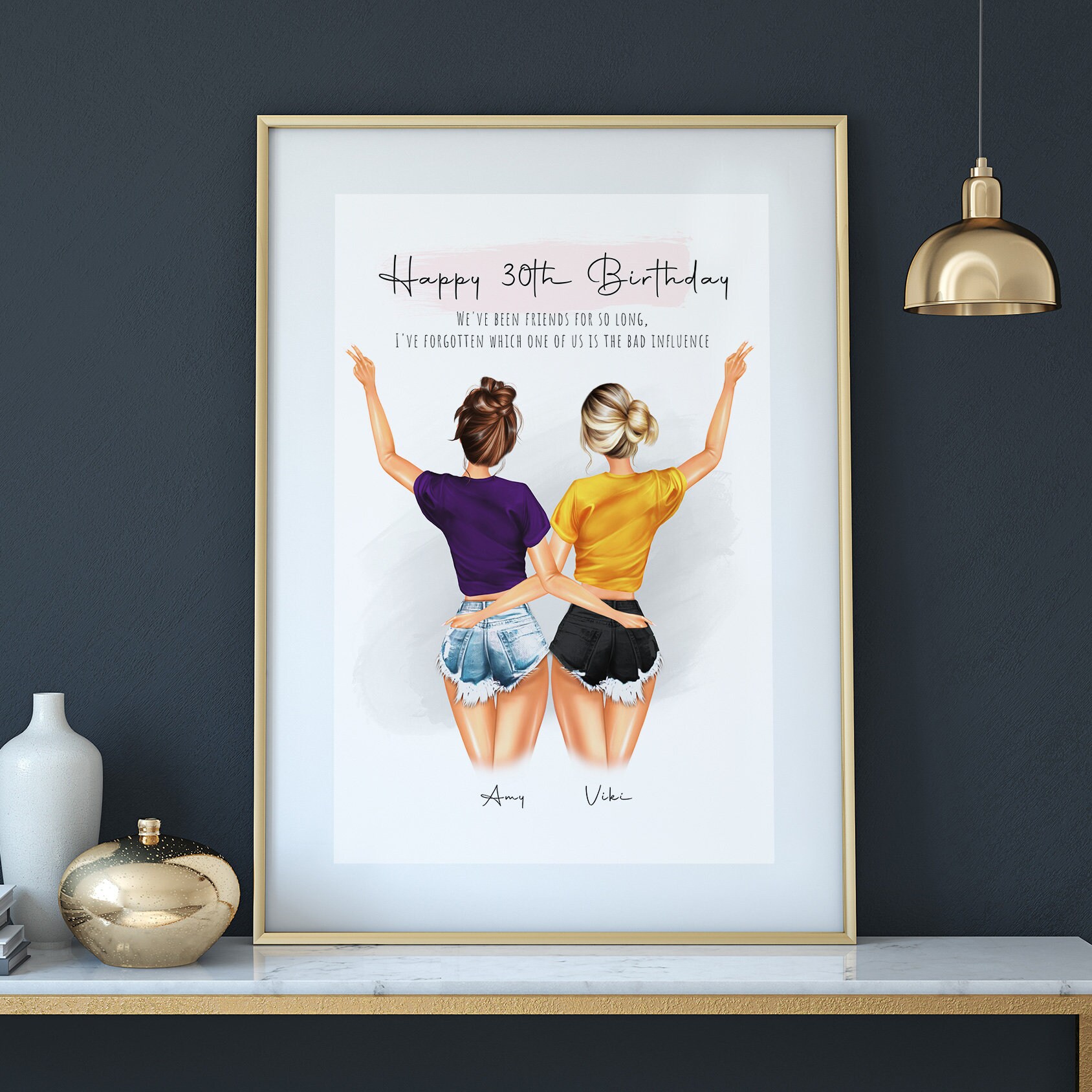 Best Friend Print Friendship Print Birthday Gift Best - Etsy UK