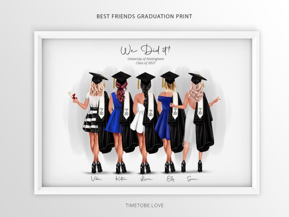 Graduation Print Graduation Gift Best Friends Graduation - Etsy UK