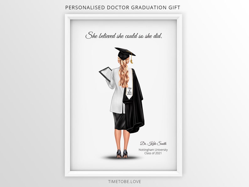 Doctor Graduation Gift Graduation Doctor Print Graduation | Etsy UK